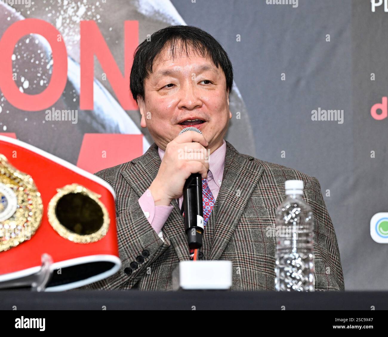 Tokyo, Japan. 24th Jan, 2025. Ohhashi Boxing Gym chairman Hideyuki ...
