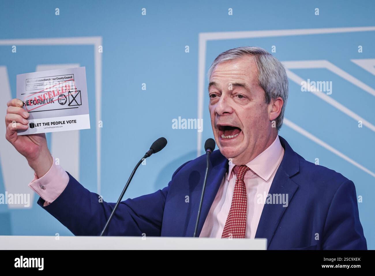 London, UK. 05th Feb, 2025. Nigel Farage, party founder and MP for ...