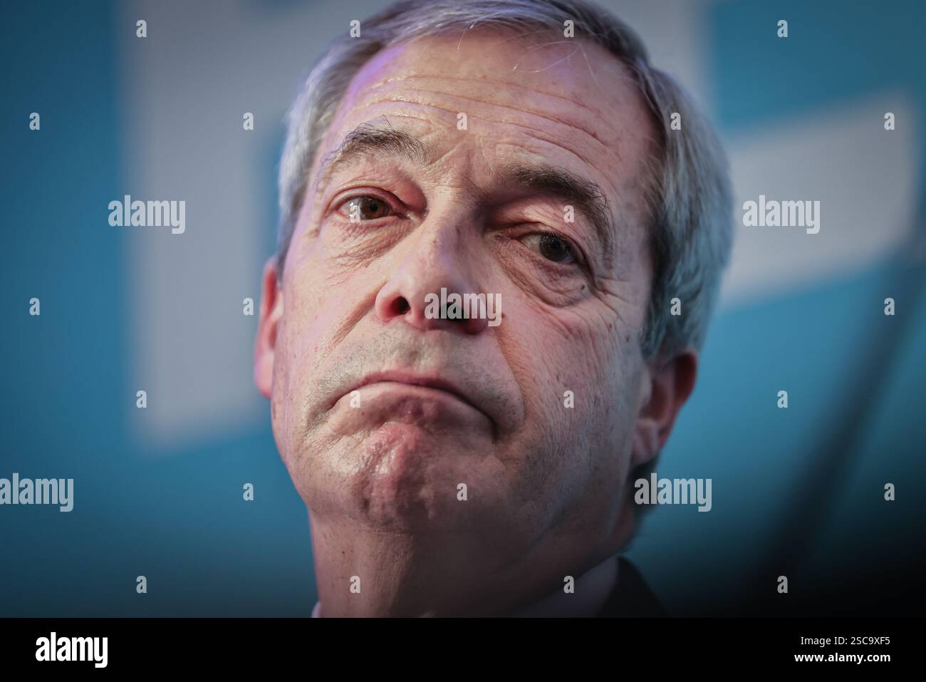 London, UK. 05th Feb, 2025. Nigel Farage, party founder and MP for ...