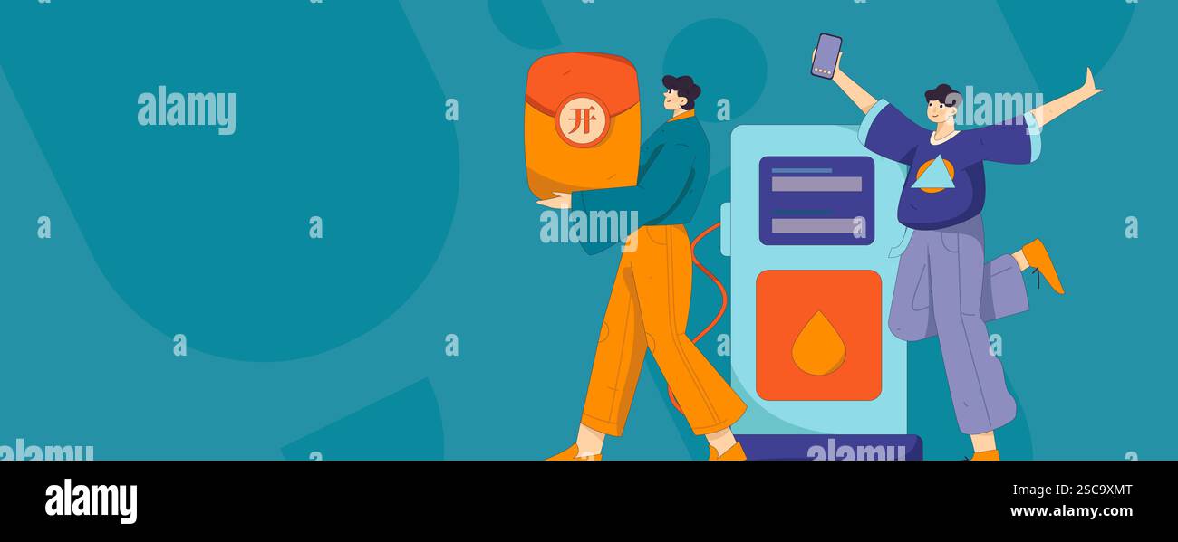 Vector Internet operation hand-drawn illustration of people getting ...