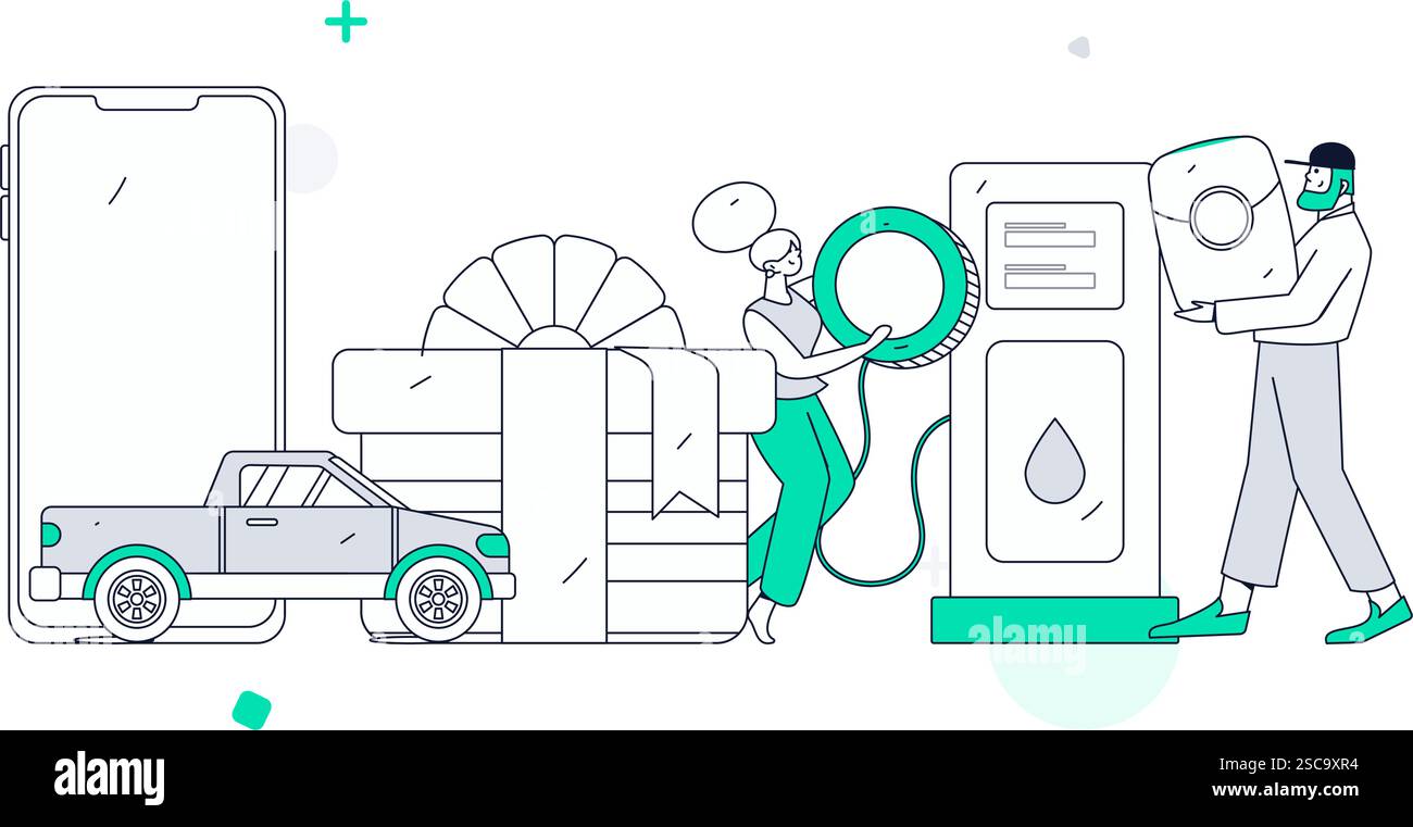 Vector Internet operation hand-drawn illustration of people getting ...