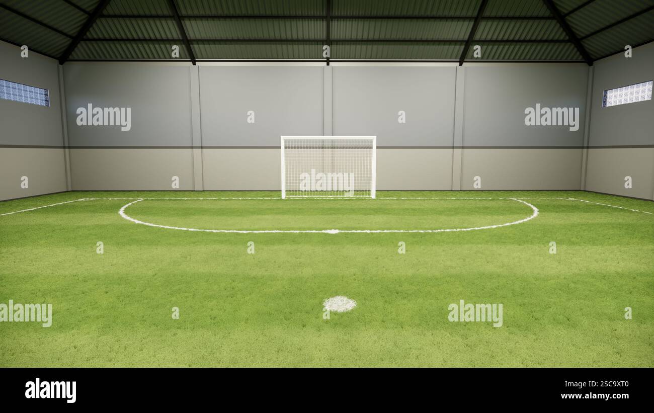 Visualization of a Modern Indoor Mini Soccer Facility Featuring ...