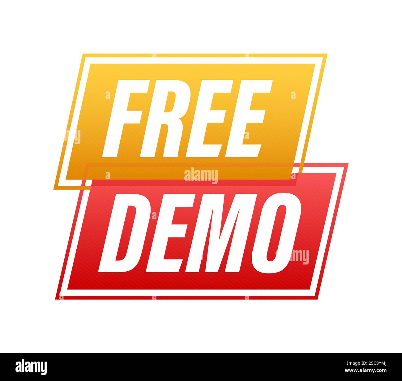 Free Demo Banner Showing Trial Period For Products Stock Vector Image ...
