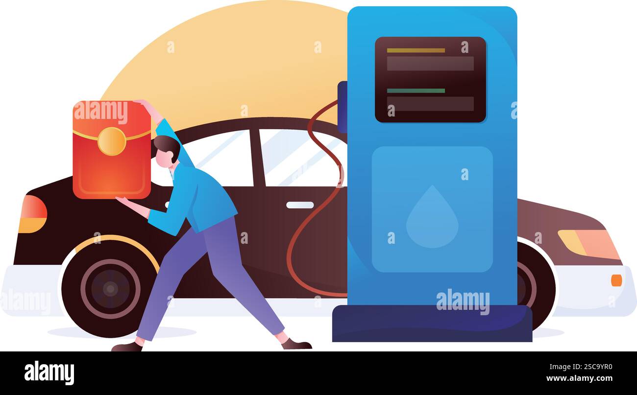 Vector Internet operation hand-drawn illustration of people getting ...