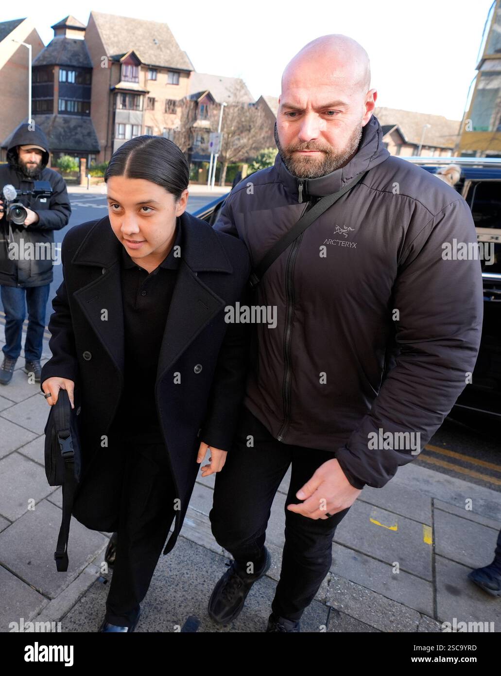 Chelsea and Australia striker Sam Kerr arrives at Kingston Crown Court ...