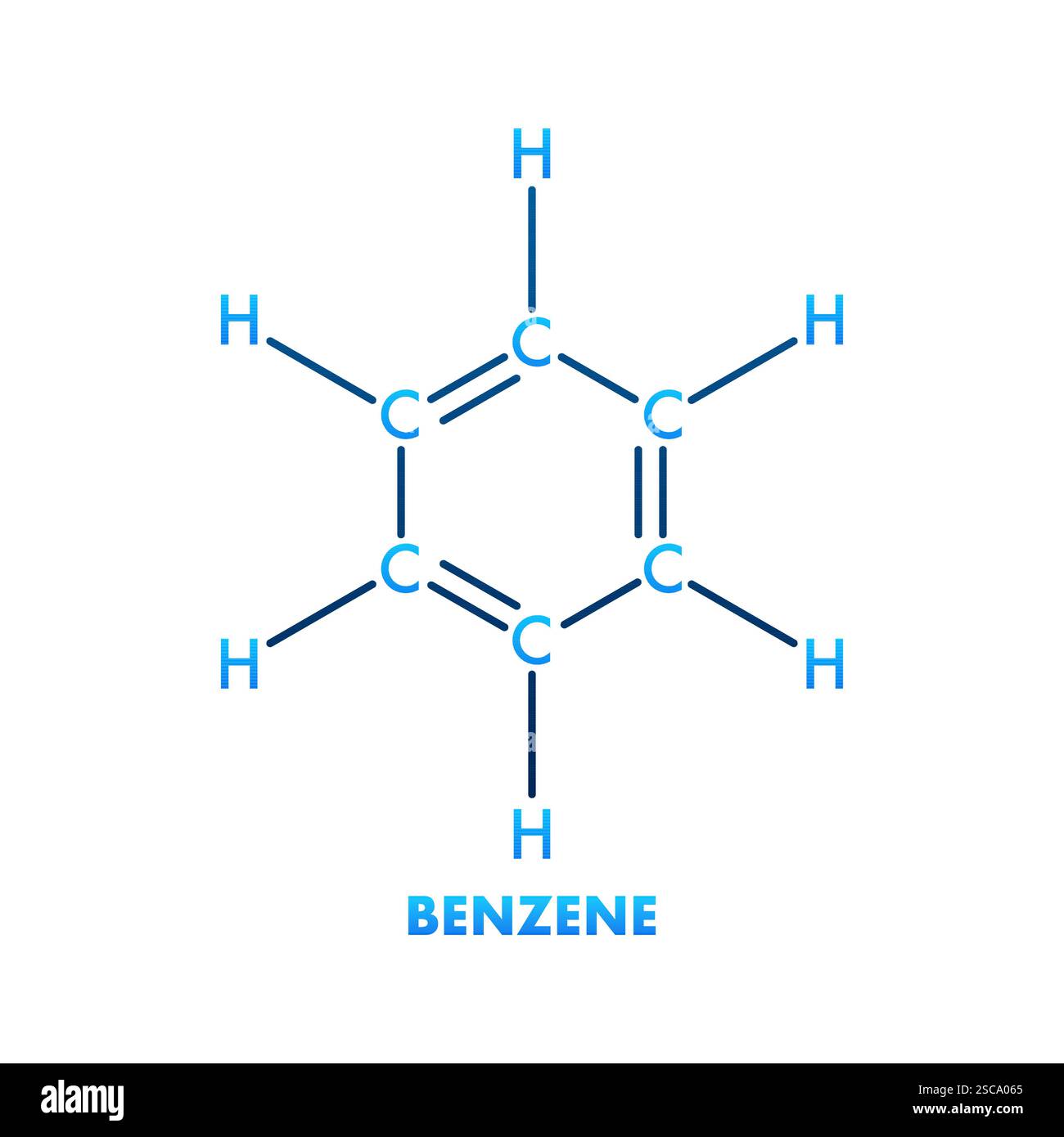 Benzene molecular formula with carbon and hydrogen atoms forming aromatic hydrocarbon Stock ...