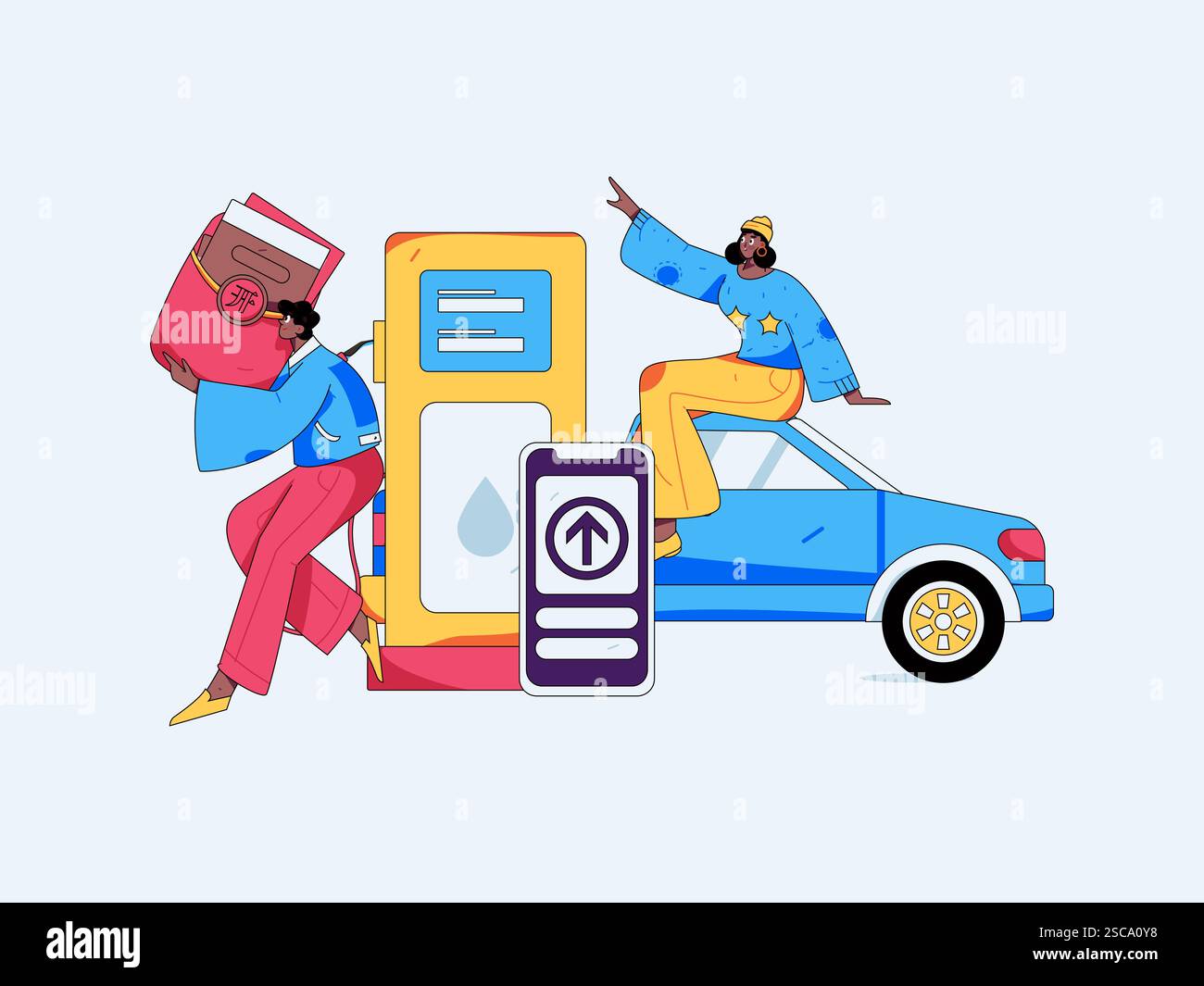 Vector Internet operation hand-drawn illustration of people getting ...