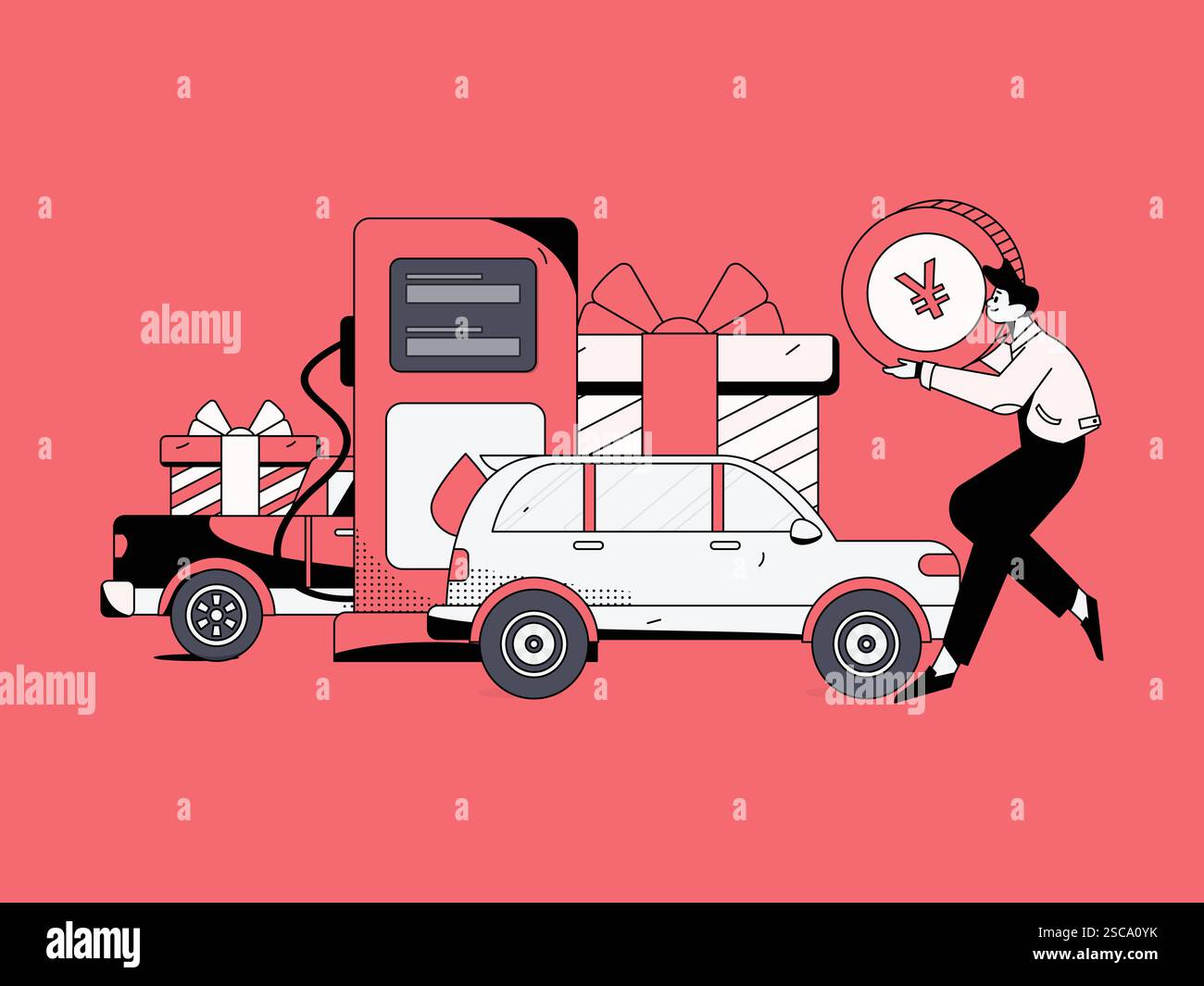 Vector Internet operation hand-drawn illustration of people getting ...