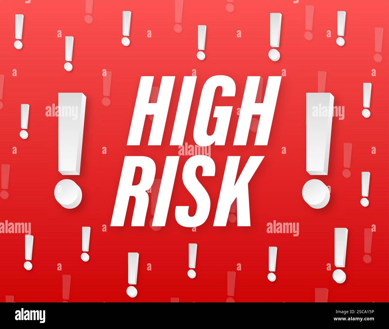 High Risk Warning Sign Representing Elevated Danger and Hazard Stock ...