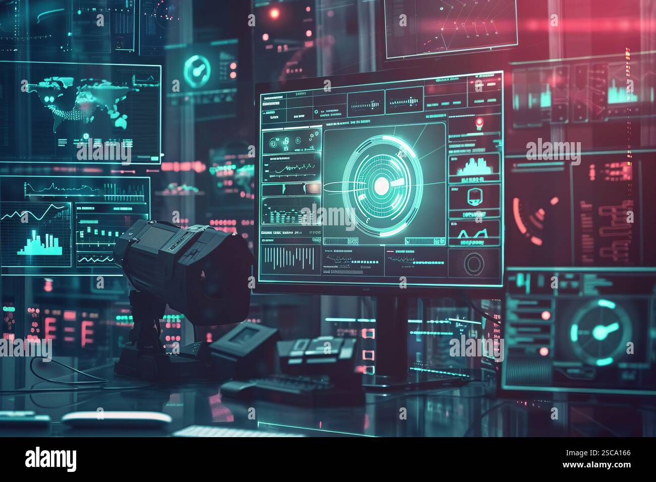 A computer monitor displays a series of images. The images are ...