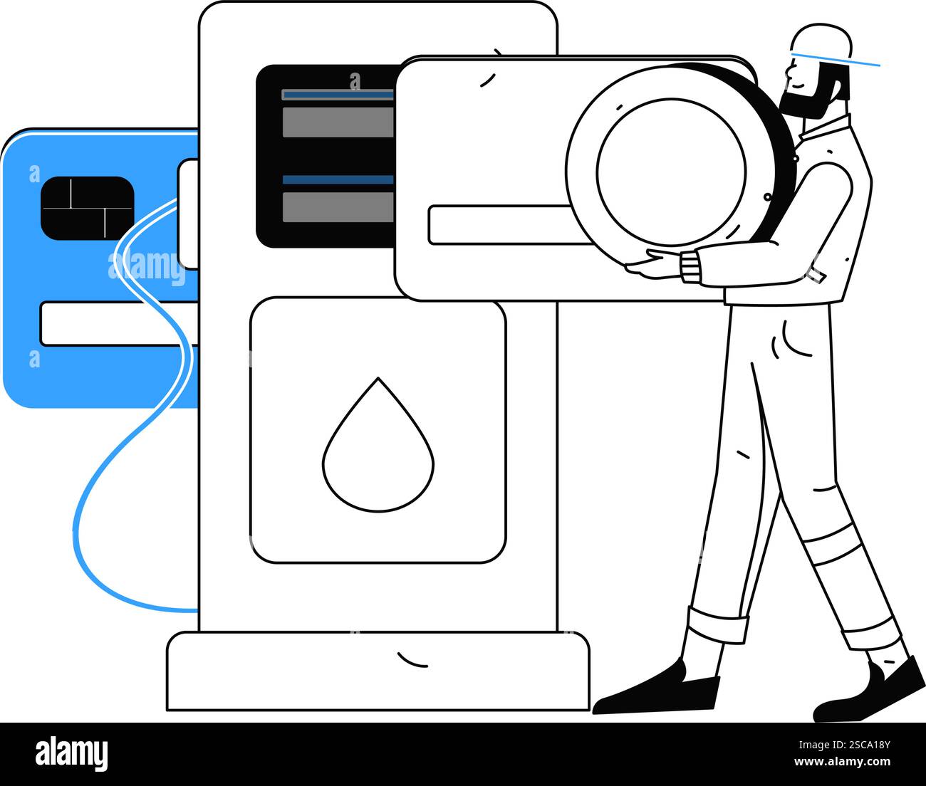 Vector Internet operation hand-drawn illustration of people getting ...