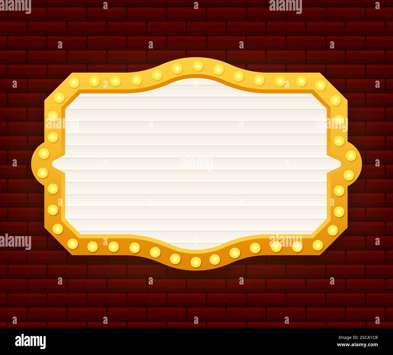 Sign on brick marquee Stock Vector Images - Alamy