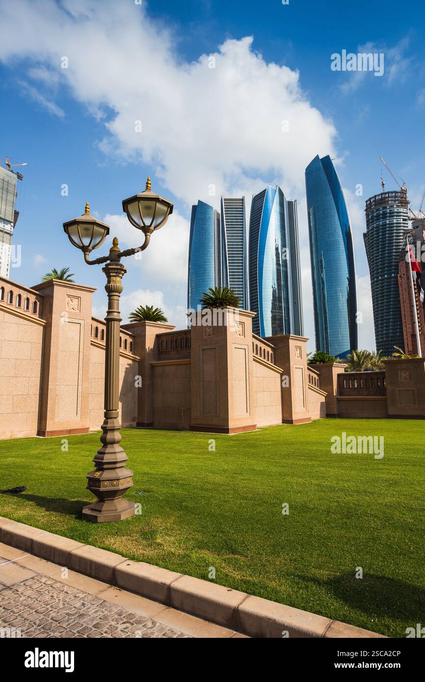 ABU DHABI, UAE - NOVEMBER 5: Etihad Towers on November 5, 2013 in Abu ...