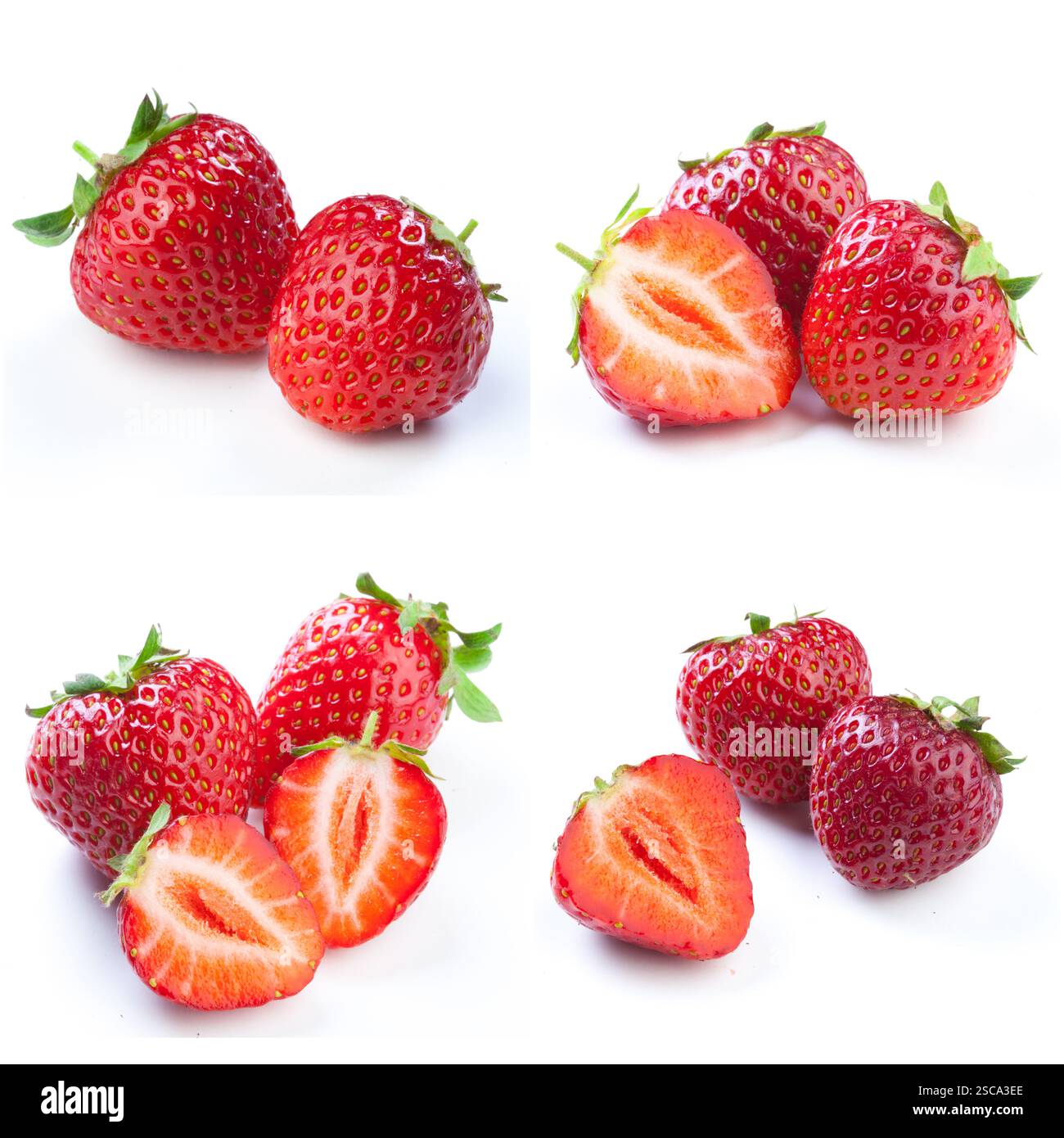 Collage of strawberries Stock Photo - Alamy