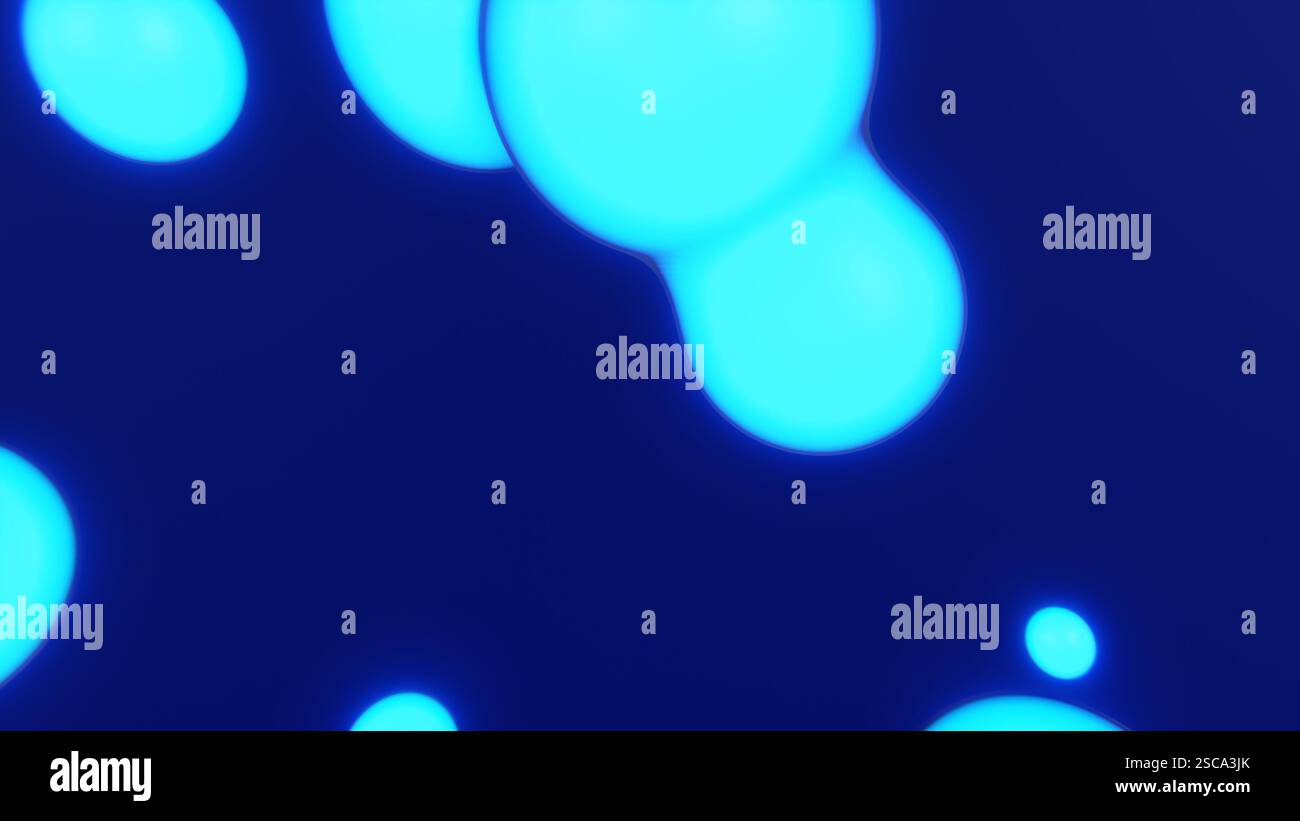 Abstract background 3d horizontal neon lava lamp liquid oil blob bubble sphere shapes flow cool ...