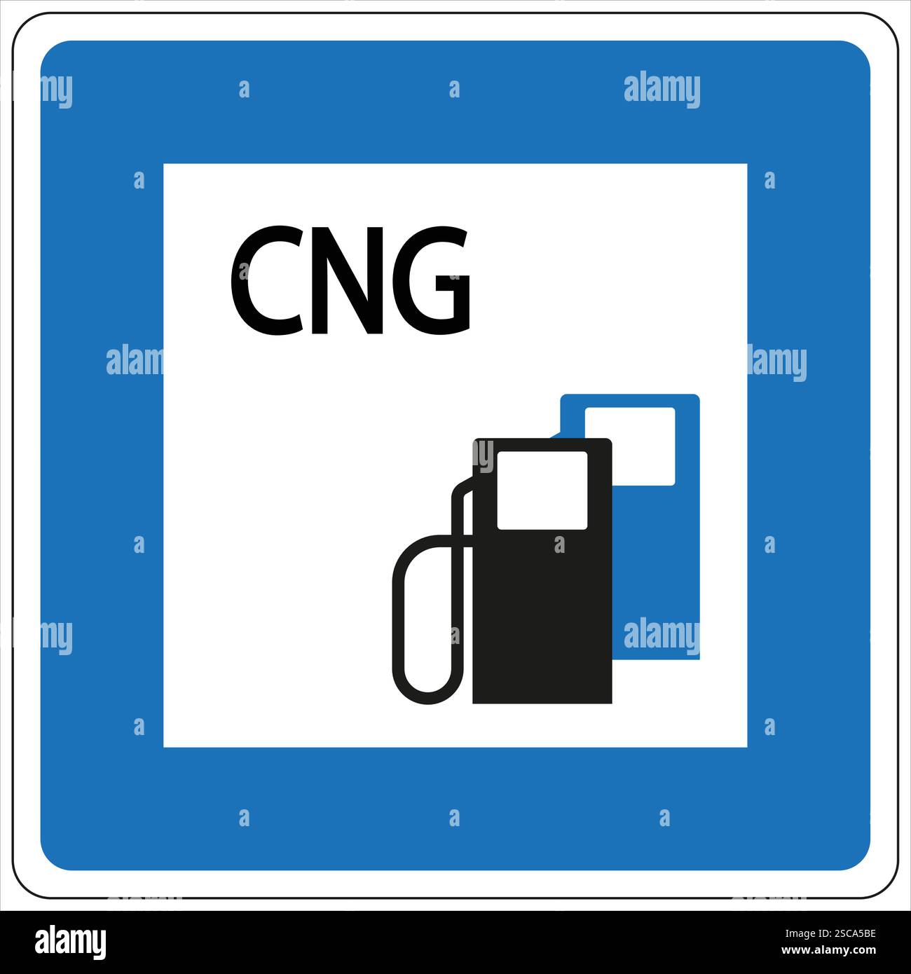 Cng fueling station road sign, indicating availability of compressed ...