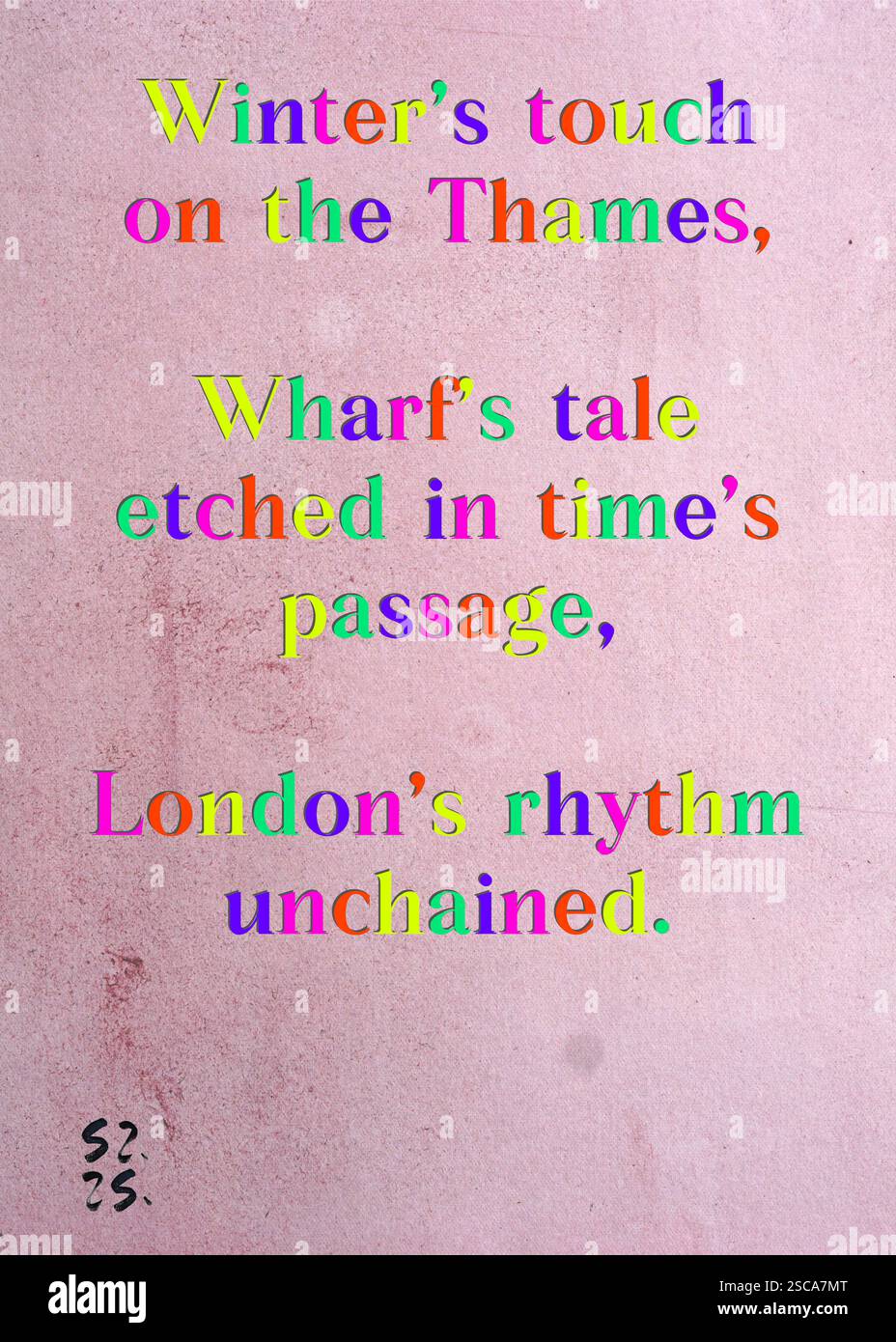 Winter's touch on the Thames, Wharf's tale etched in time's passage ...