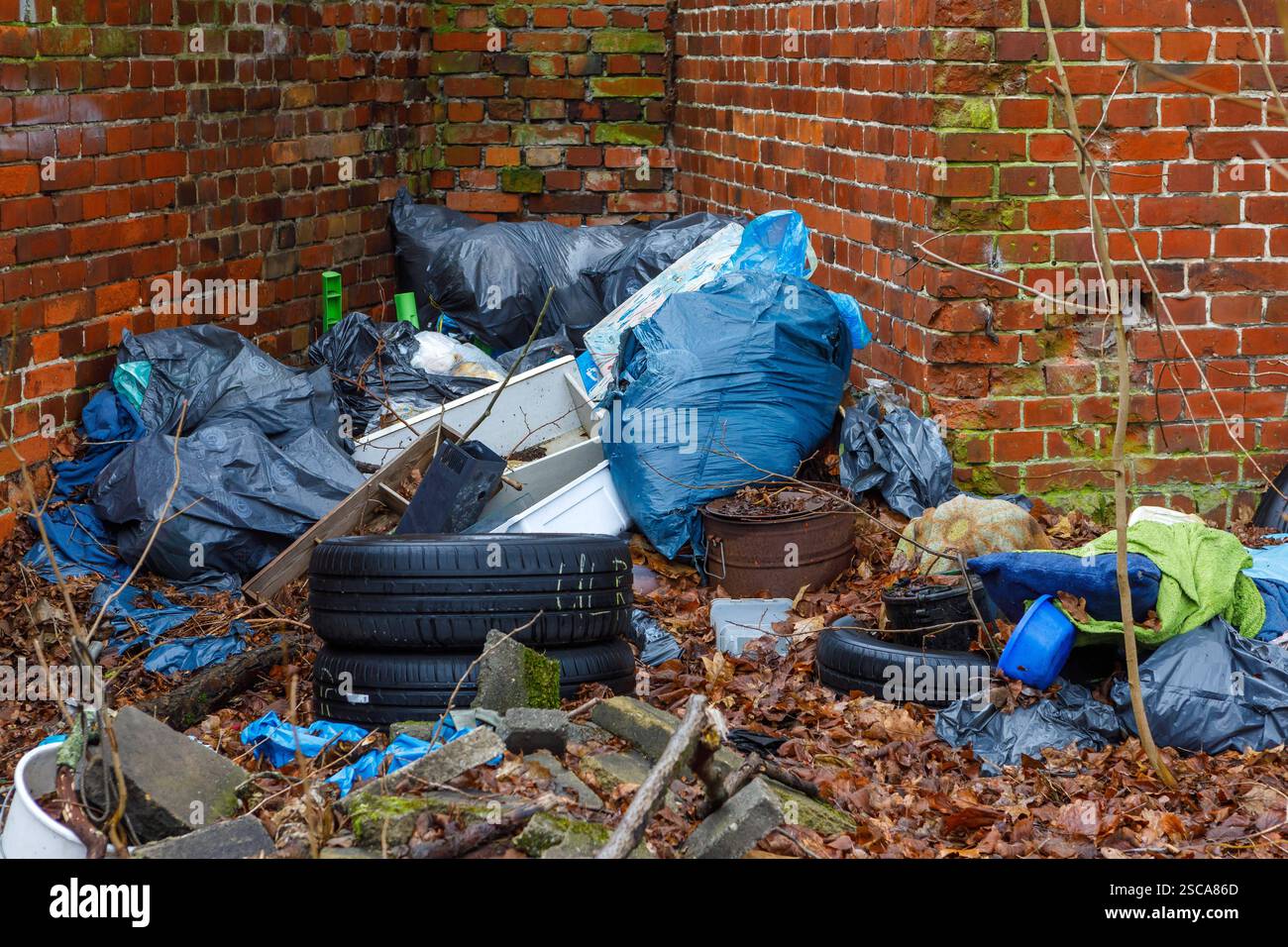 Illegale Muellentsorgung DEU/Deutschland/Brandenburg/Welzow, 06.02.2025 ...
