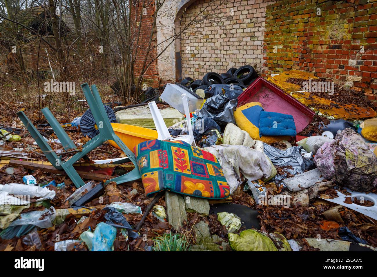 Illegale Muellentsorgung DEU/Deutschland/Brandenburg/Welzow, 06.02.2025 ...