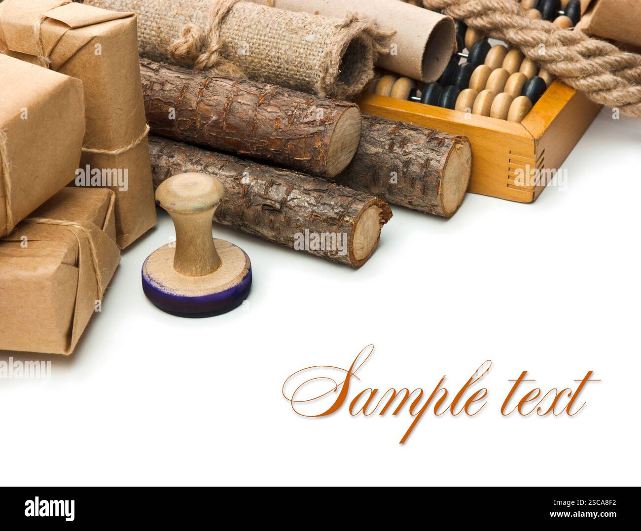 Still Life in a warehouse with abacus in old-style Stock Photo - Alamy