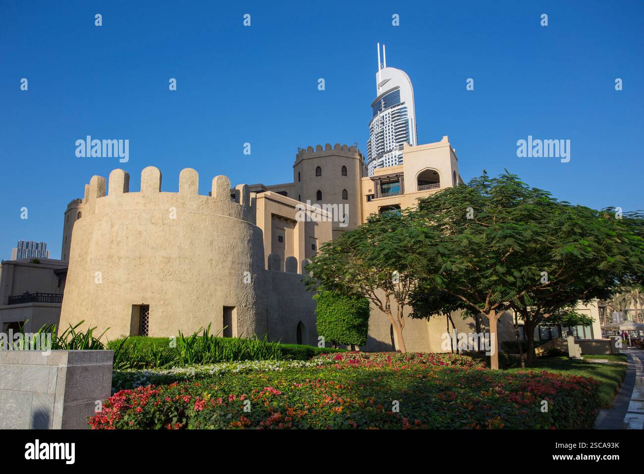 views old fortress walls of the eastern city. Dubai, UAE Stock Photo ...
