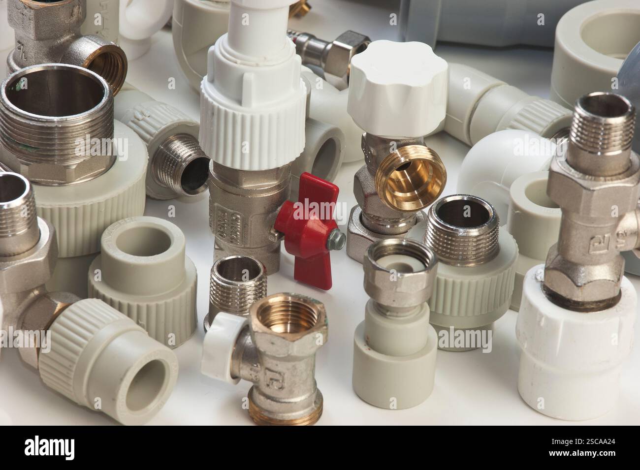 Plumbing fixtures and piping parts Stock Photo - Alamy