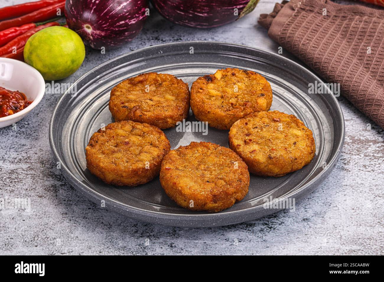 Fried potato crispy golden hash brown pancake Stock Photo - Alamy