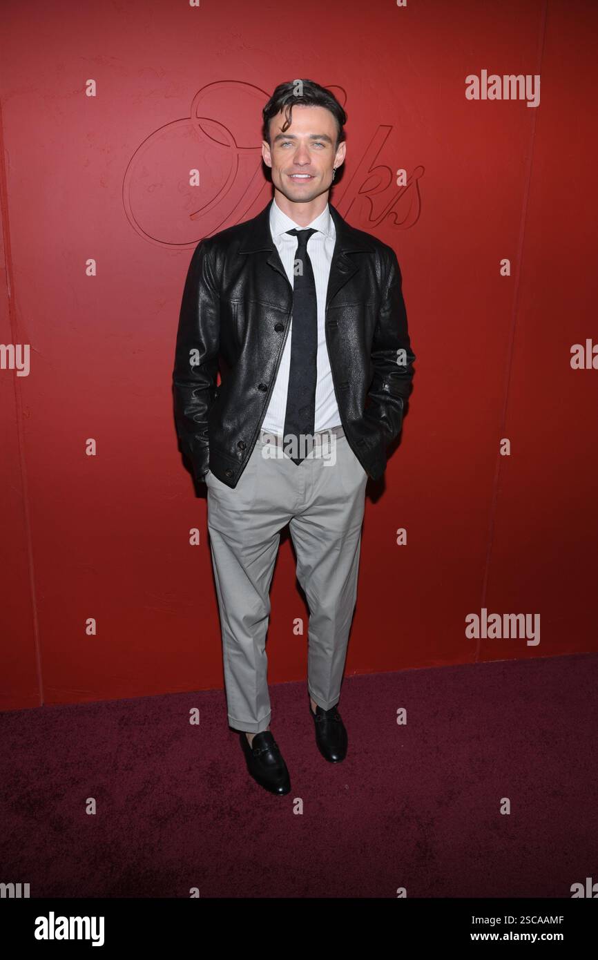 Thomas Doherty attends Saks Fifth Avenue NYFW kick-off party at Crane ...