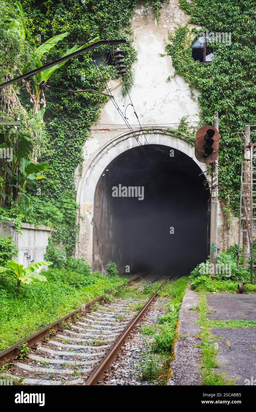 New athos cave railway hi-res stock photography and images - Alamy