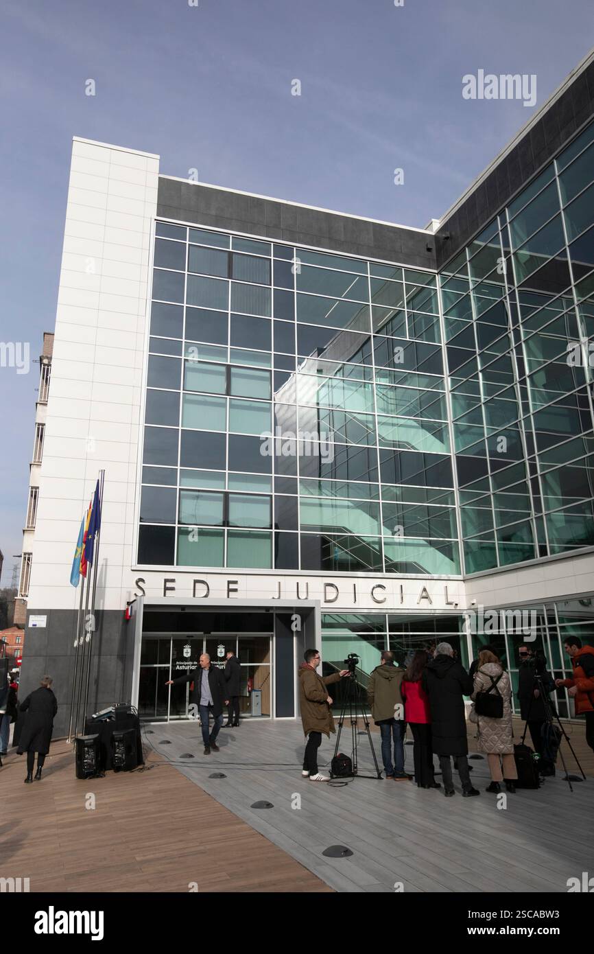 Inauguration of the new courthouse in Langreo, on February 6, 2025, in ...