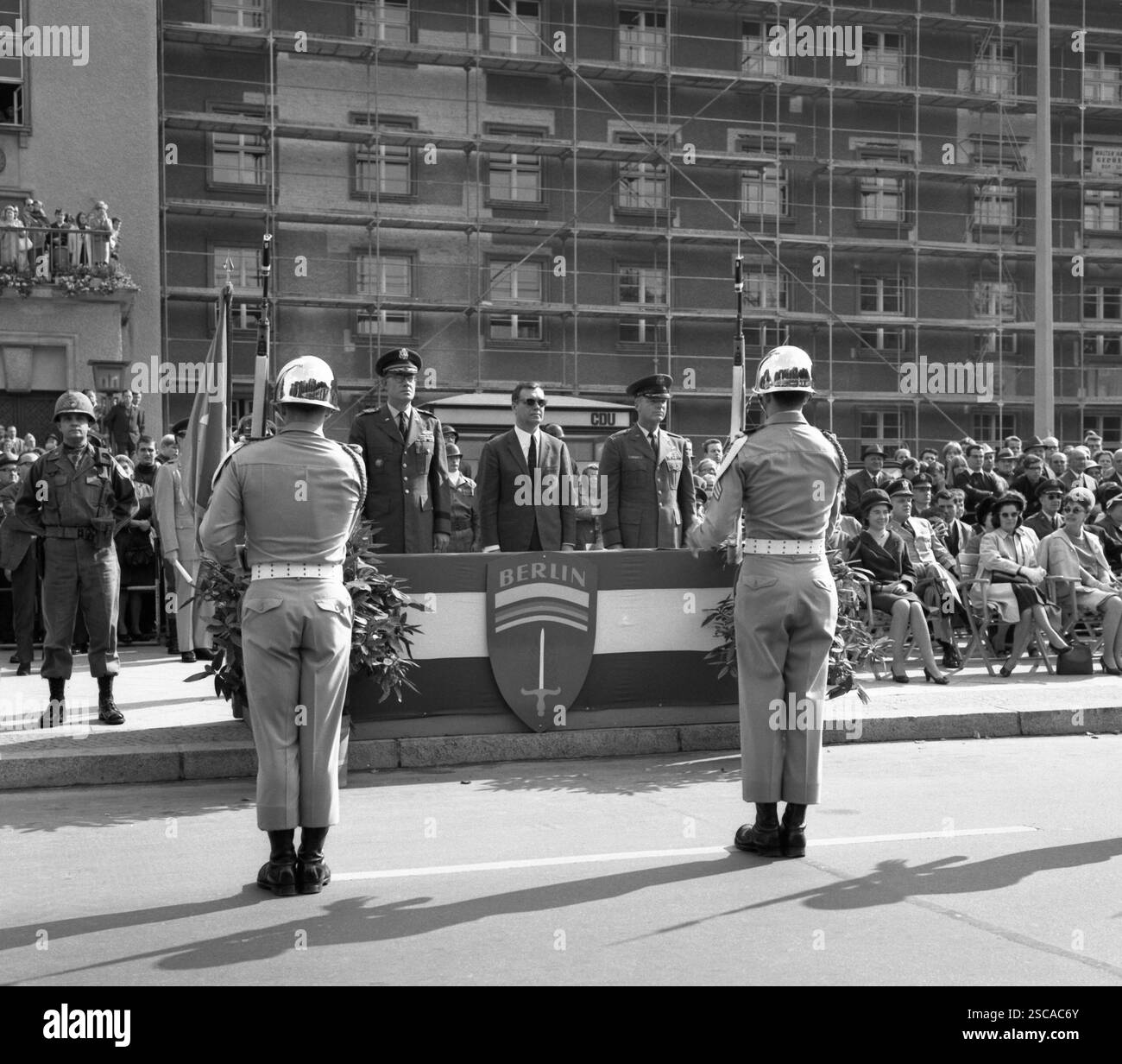 Soldiers of the Berlin Brigade at a US military parade in Berlin ...