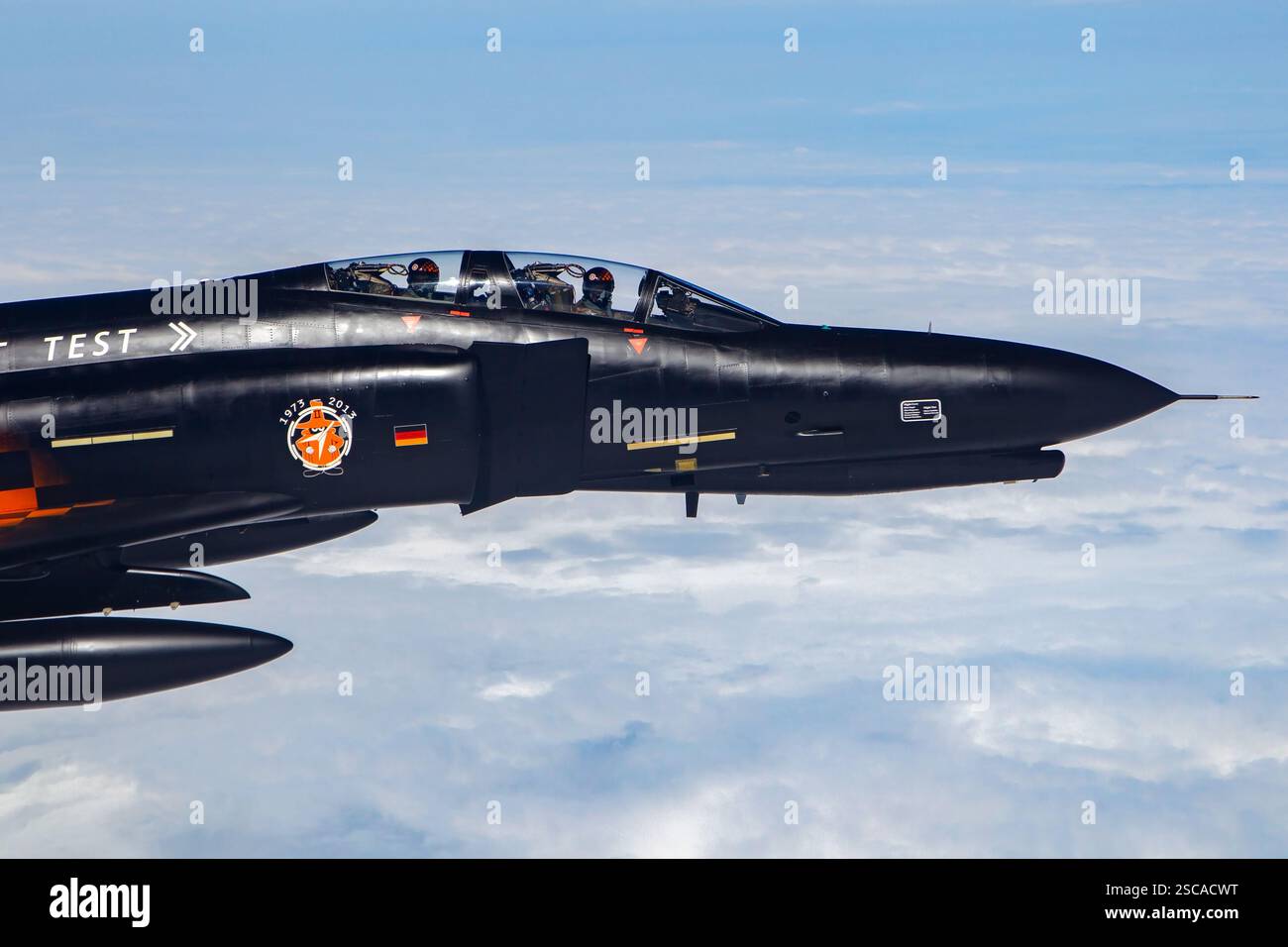 A German Air Force McDonnell Douglas F-4 Phantom II performing a high ...