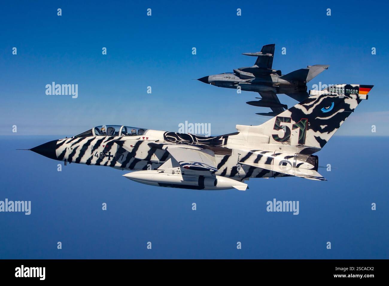 A German Air Force Panavia Tornado performing a high-speed pass during ...