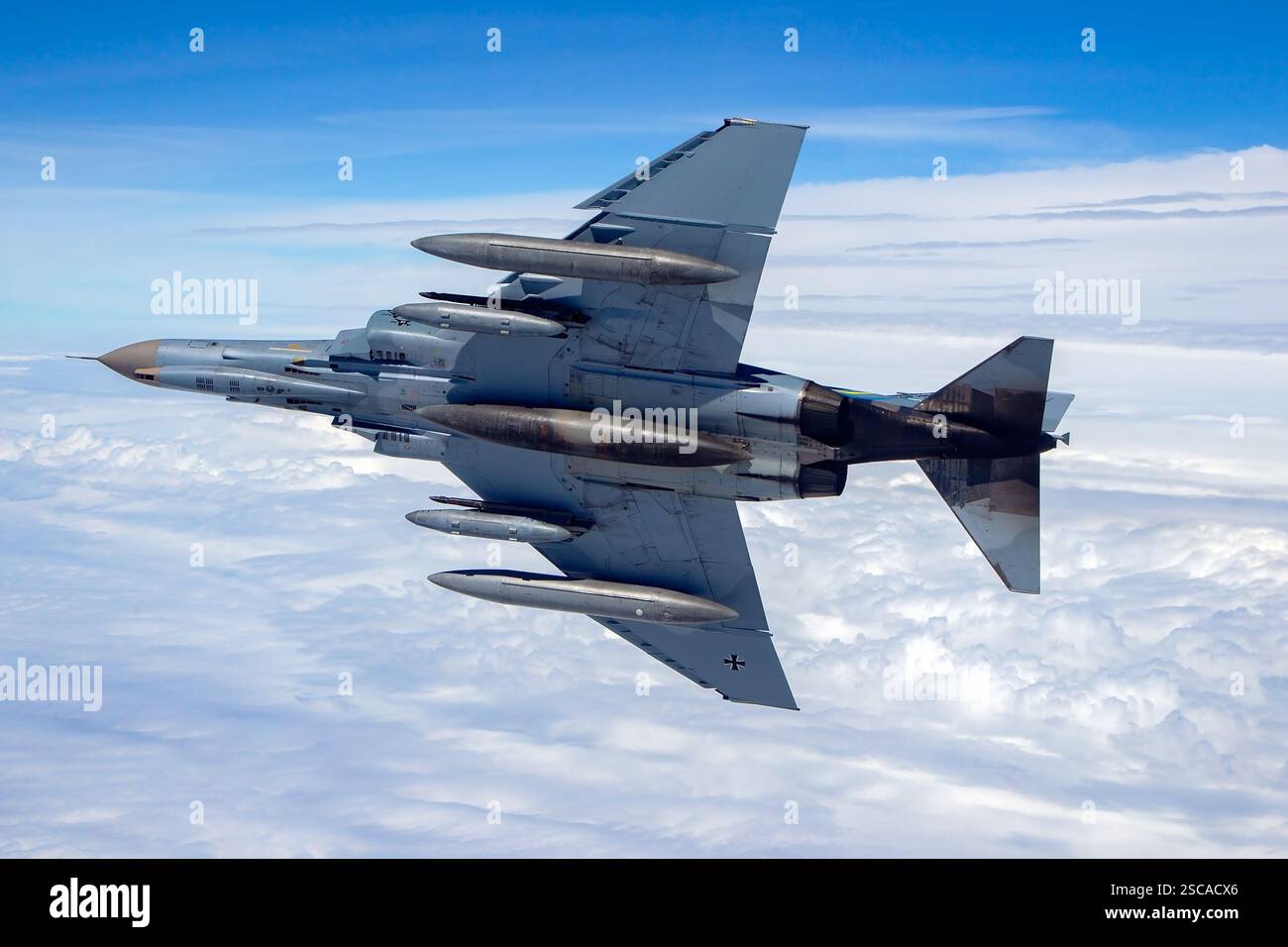 A German Air Force McDonnell Douglas F-4 Phantom II in flight during an ...