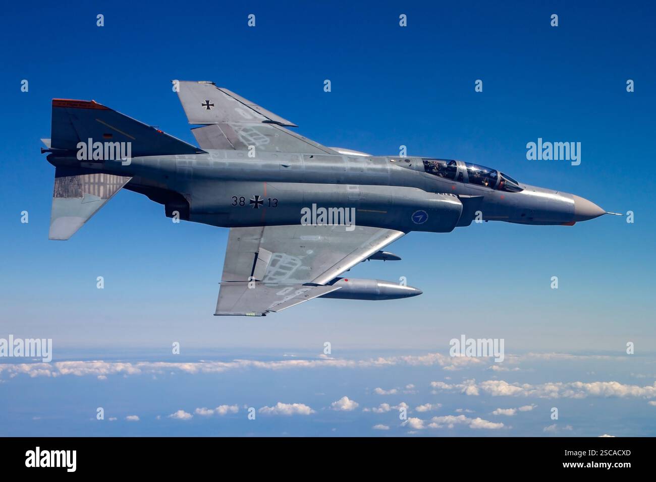 A German Air Force McDonnell Douglas F-4 Phantom II performing an air ...