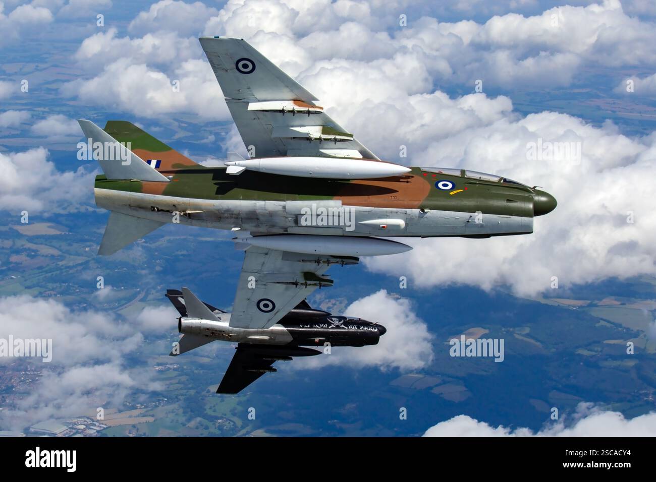A Hellenic Air Force A-7 Corsair in flight during an air-to-air photo ...