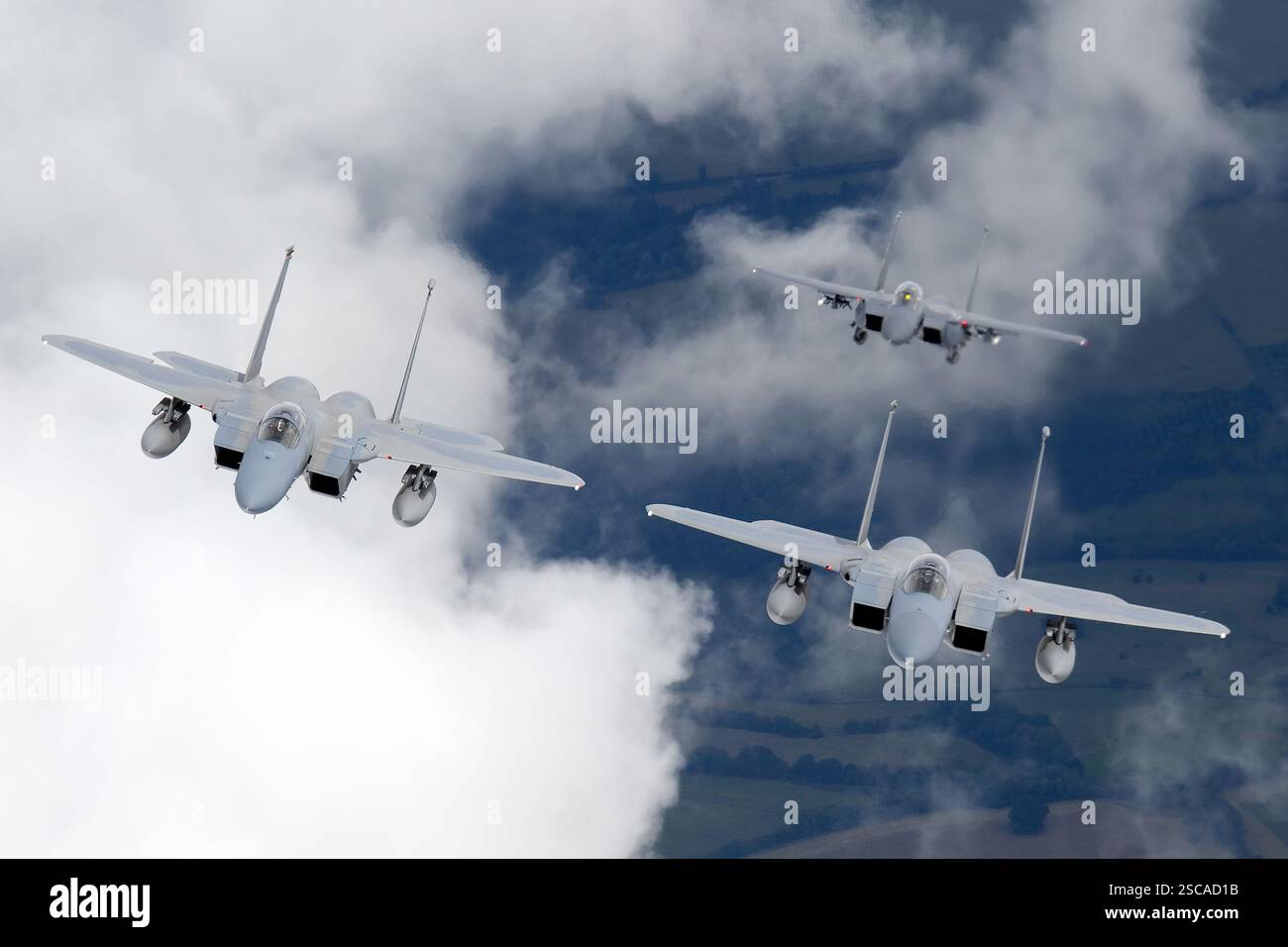 United States Air Force McDonnell Douglas F-15 Eagle in flight. Powered ...