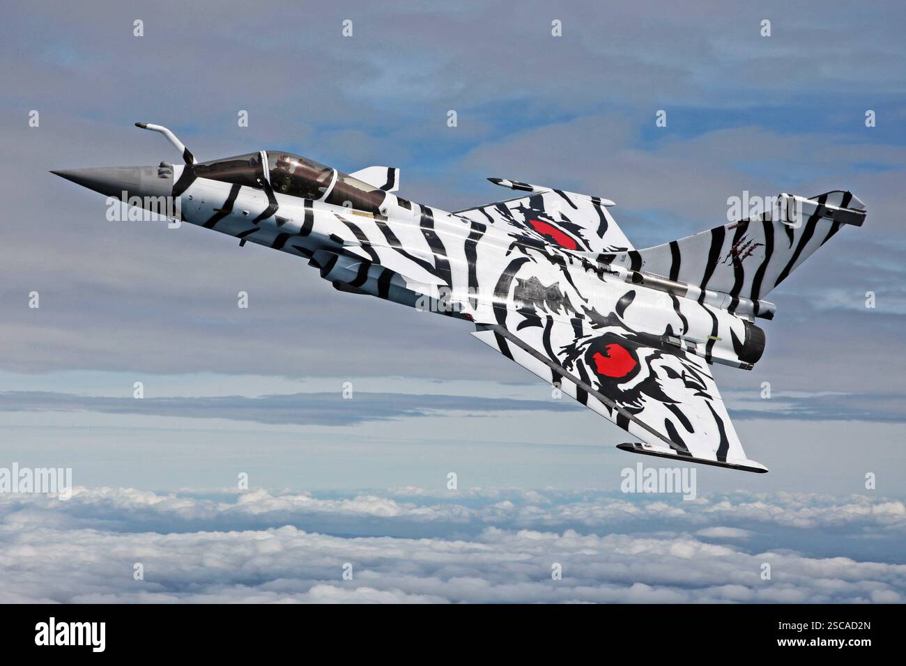 A French Navy Dassault Rafale in flight during an air-to-air photo ...