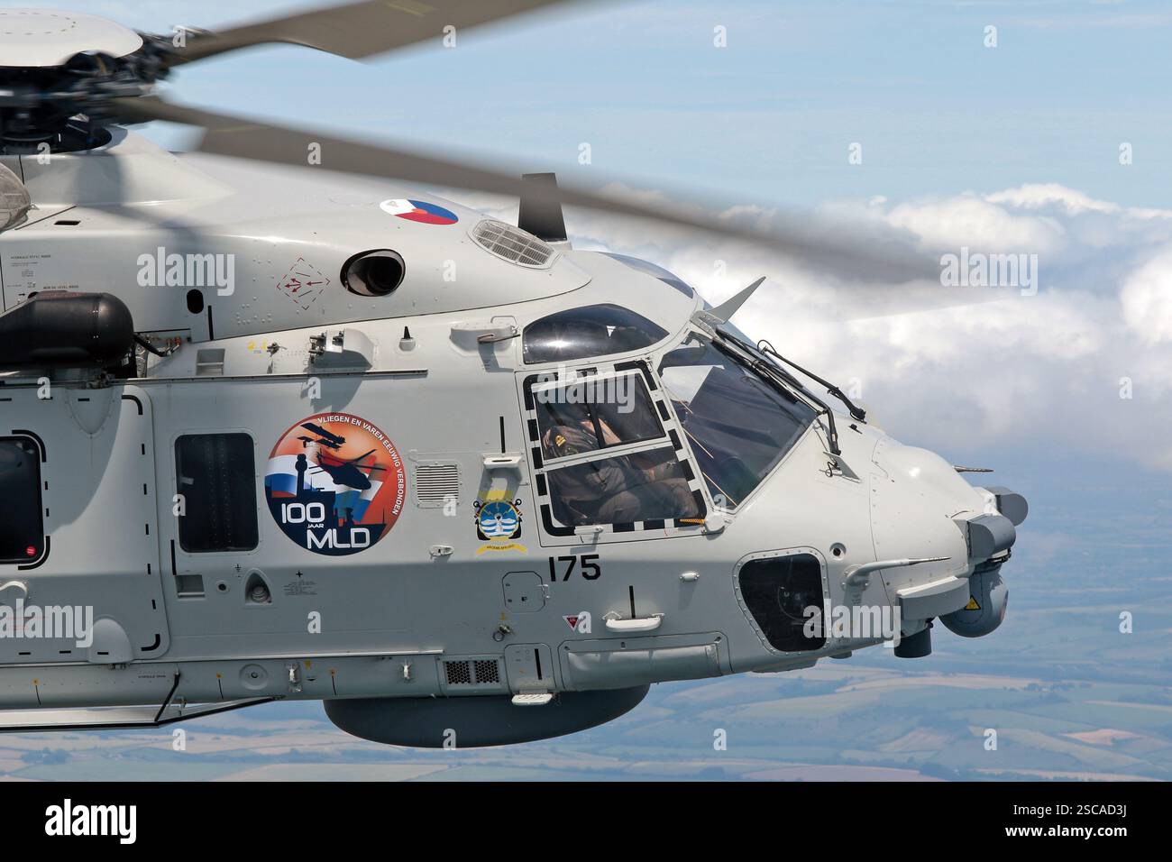 The Royal Netherlands Air Force NH90 performs an aerial maneuver during ...