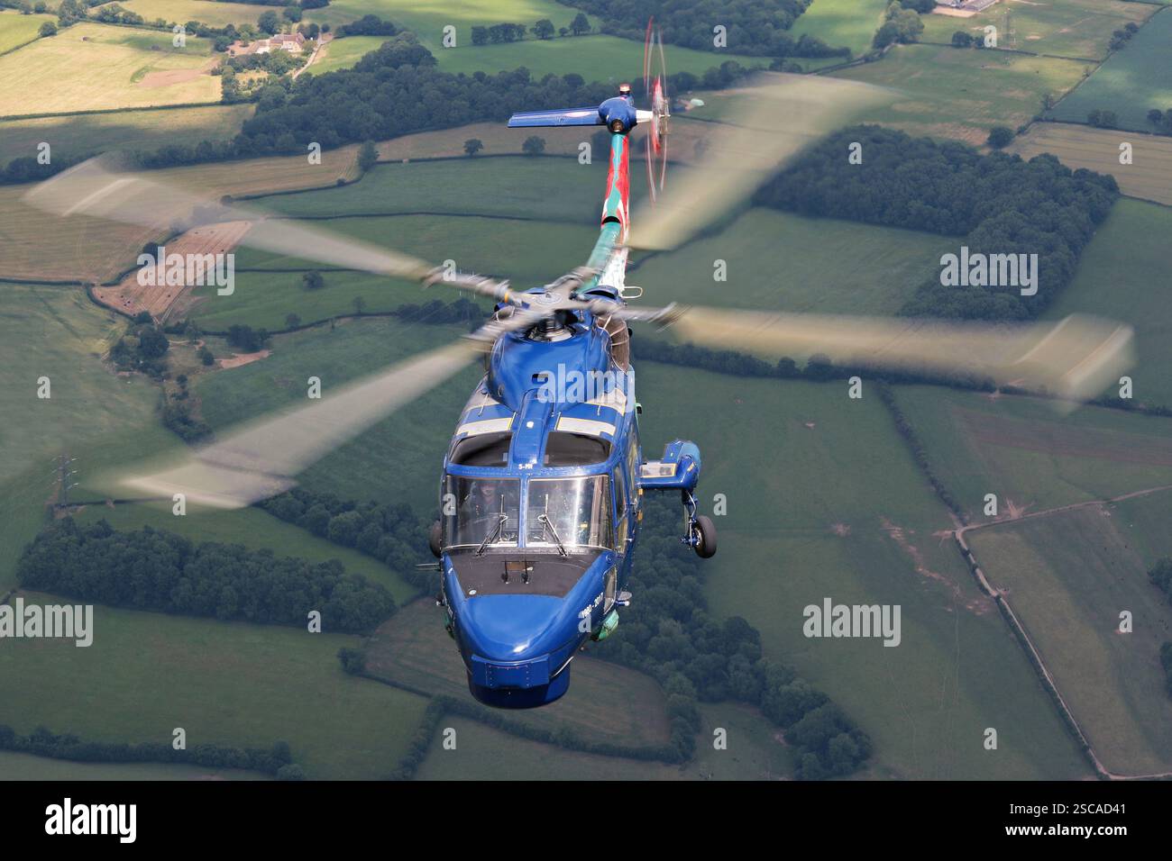 The Danish Air Force Westland Lynx helicopter performing aerial ...
