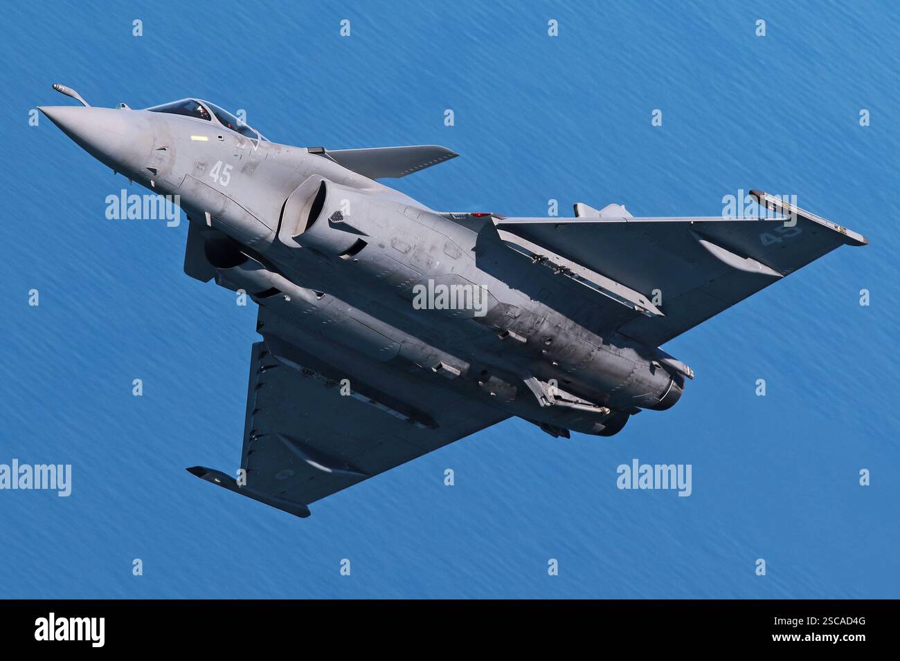 A French Navy Dassault Rafale M in flight, demonstrating its capability ...