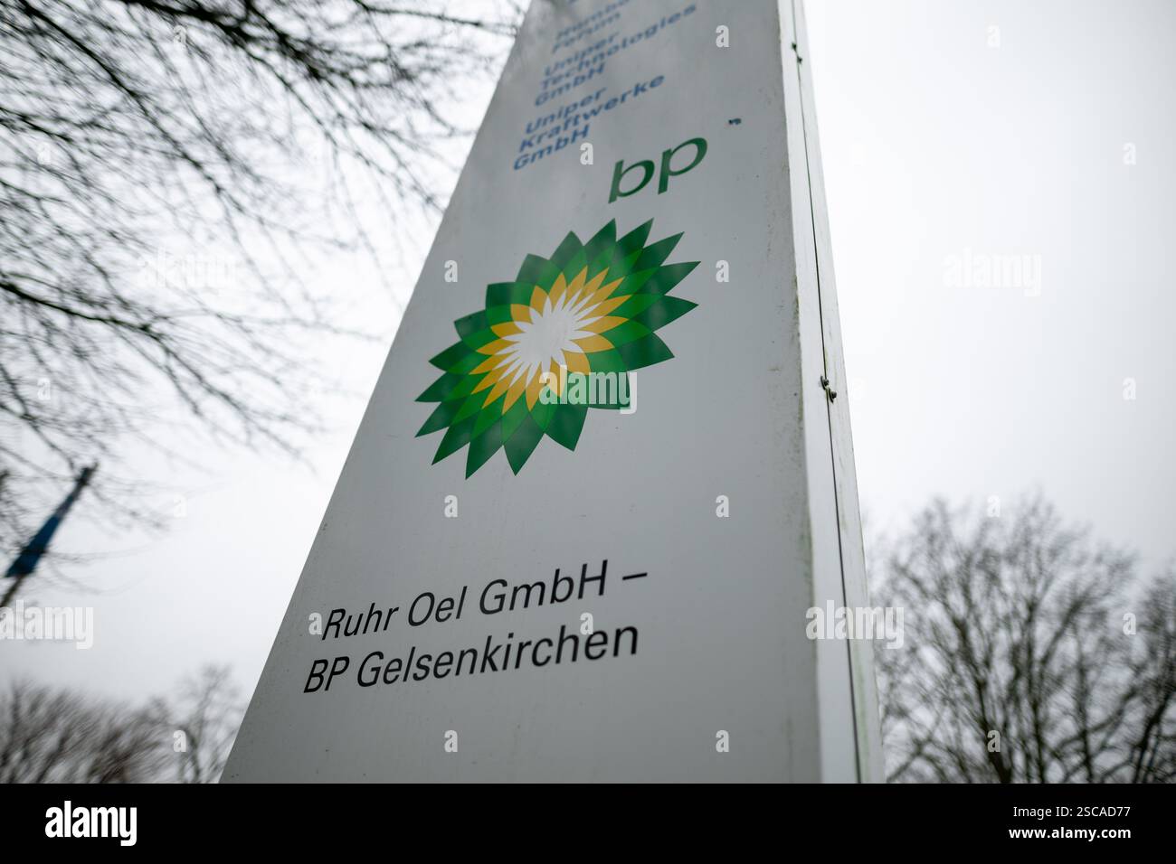 Gelsenkirchen, Germany. 06th Feb, 2025. The BP logo can be seen on a ...