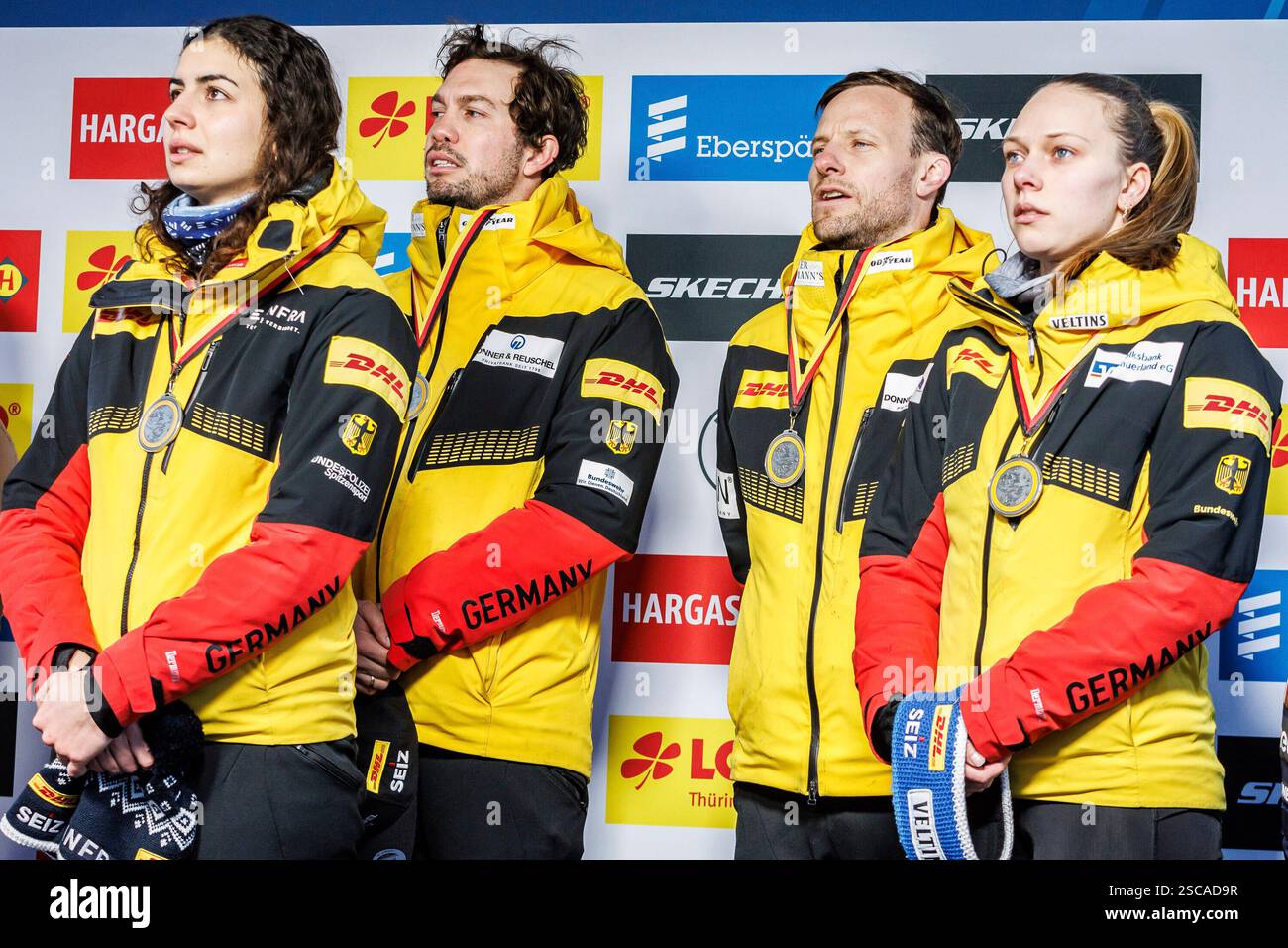 Oberhof, Deutschland. 26th Jan, 2025. Siegerehrung, Award Ceremony ...