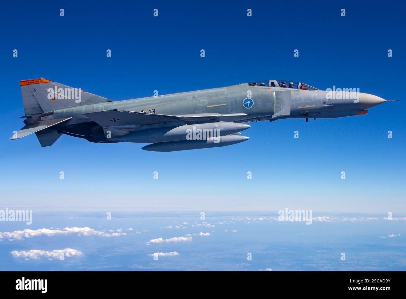 A German Air Force McDonnell Douglas F-4 Phantom II performing a ...