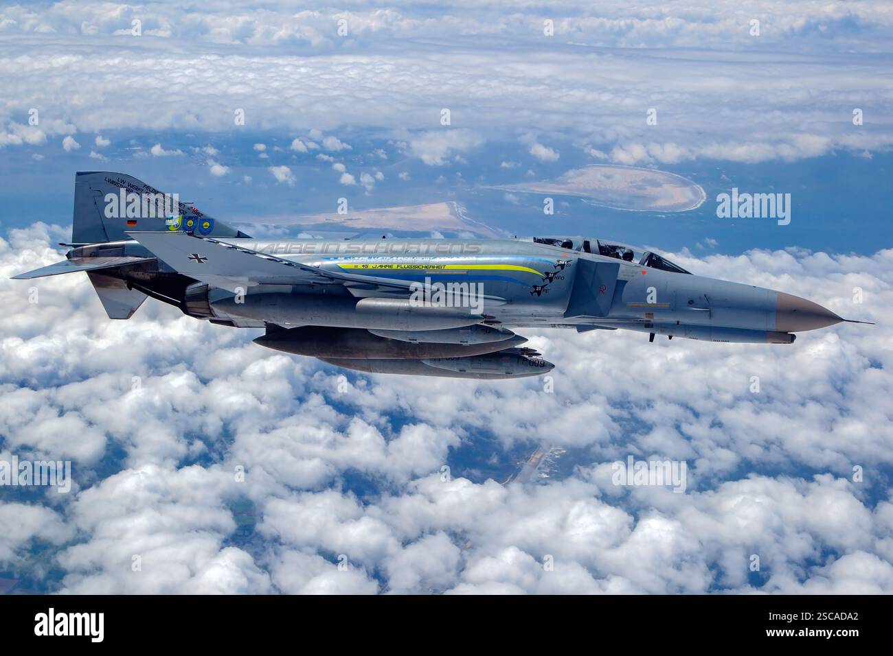 A German Air Force McDonnell Douglas F-4 Phantom II performing an ...