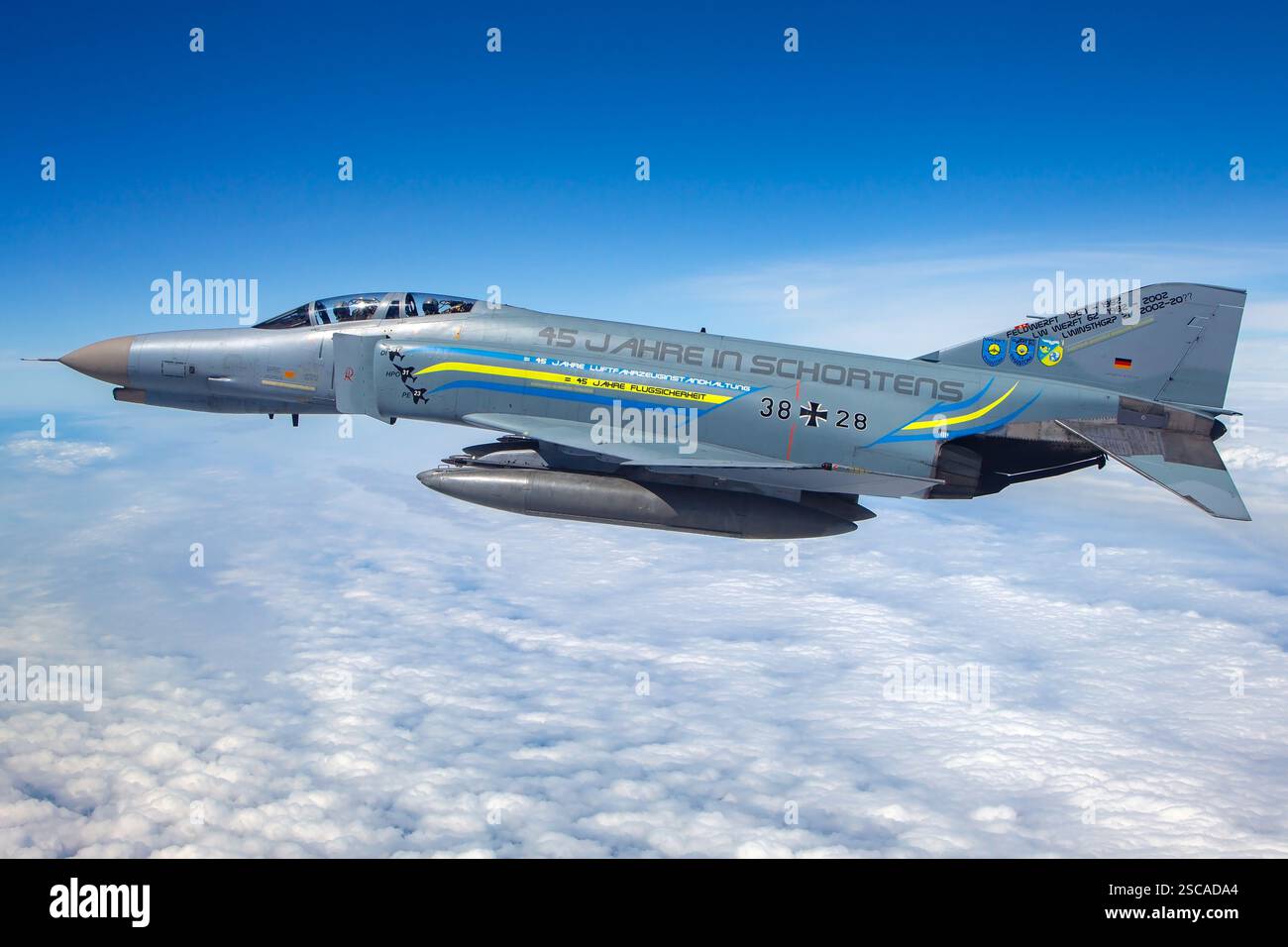 A German Air Force McDonnell Douglas F-4 Phantom II performing an ...