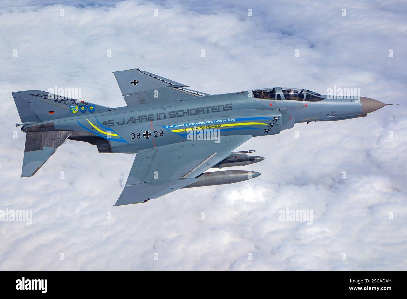 A German Air Force McDonnell Douglas F-4 Phantom II in flight, showing ...