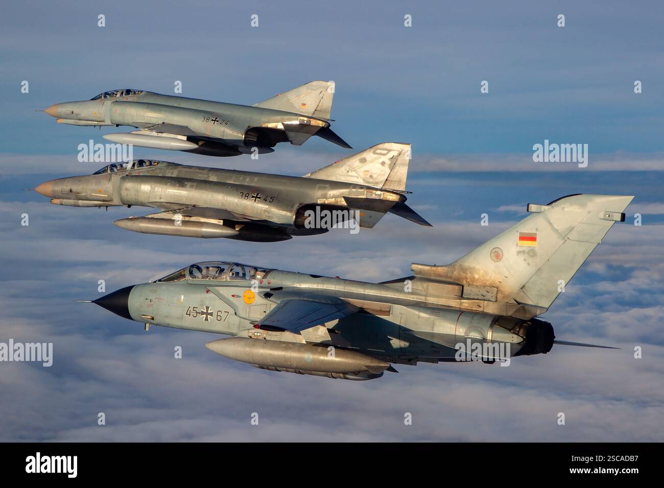 A formation of German Air Force Panavia Tornado and McDonnell Douglas F ...