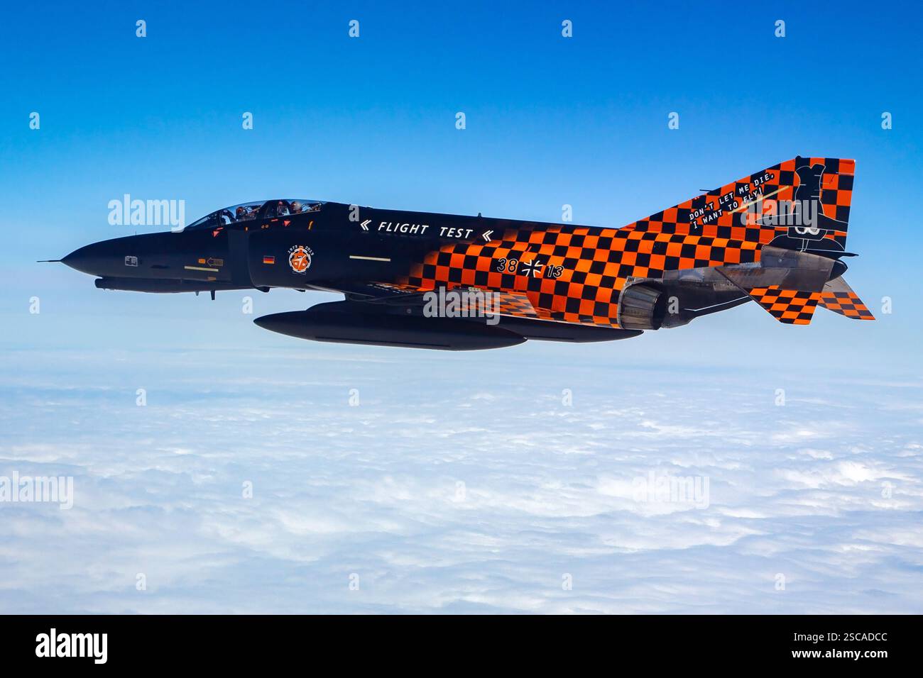 A German Air Force McDonnell Douglas F-4 Phantom II performing a low ...