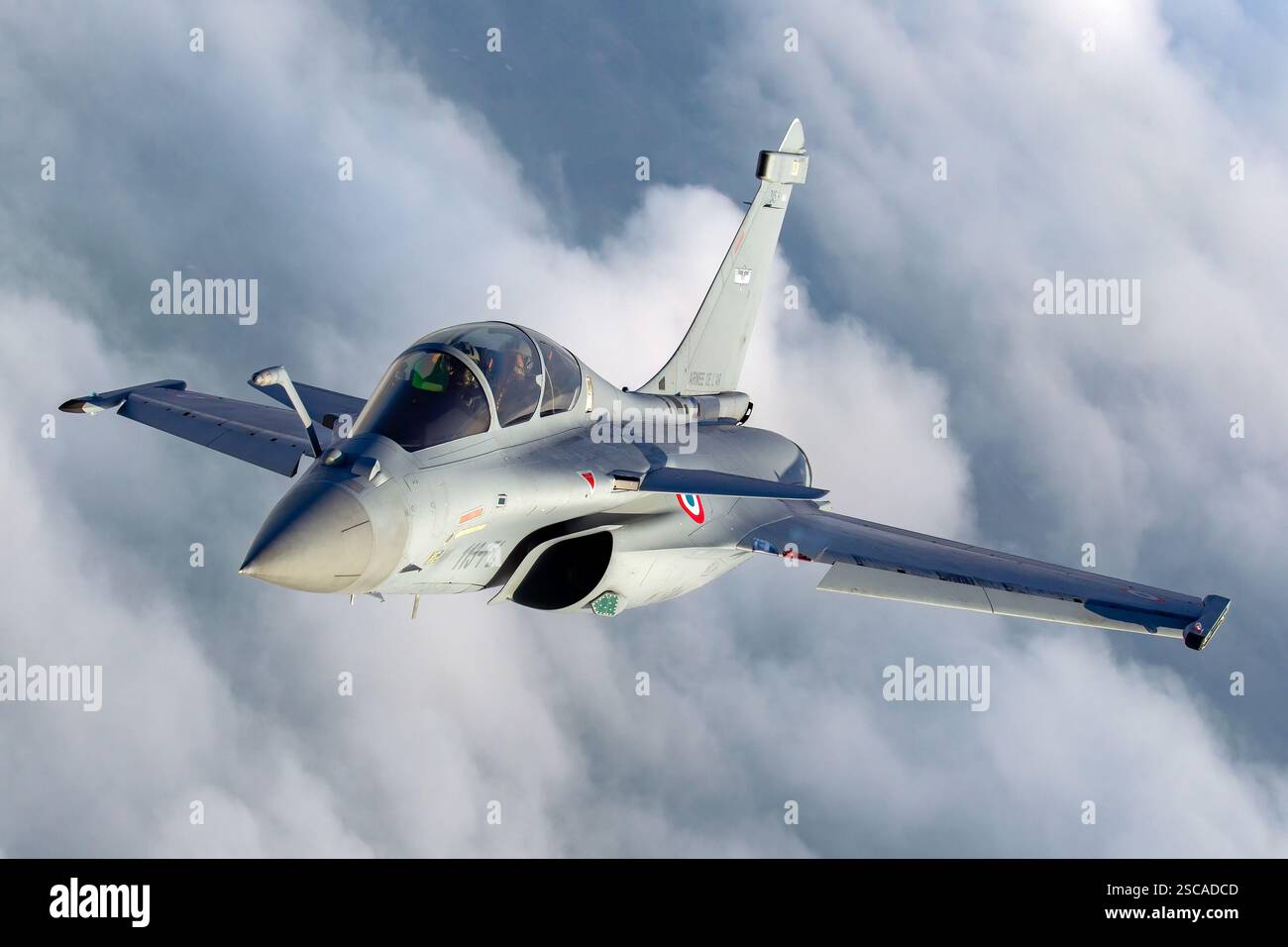 A French Air Force Dassault Rafale fighter jet in flight, demonstrating ...